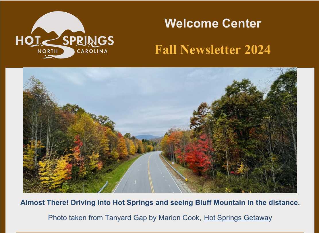 Hot Springs NC Fall 2024 Newsletter - Hot Springs NC Travel & Visitor ...