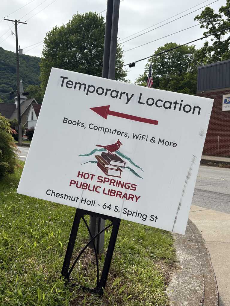 sign for library - Hot Springs NC Travel & Visitor Information
